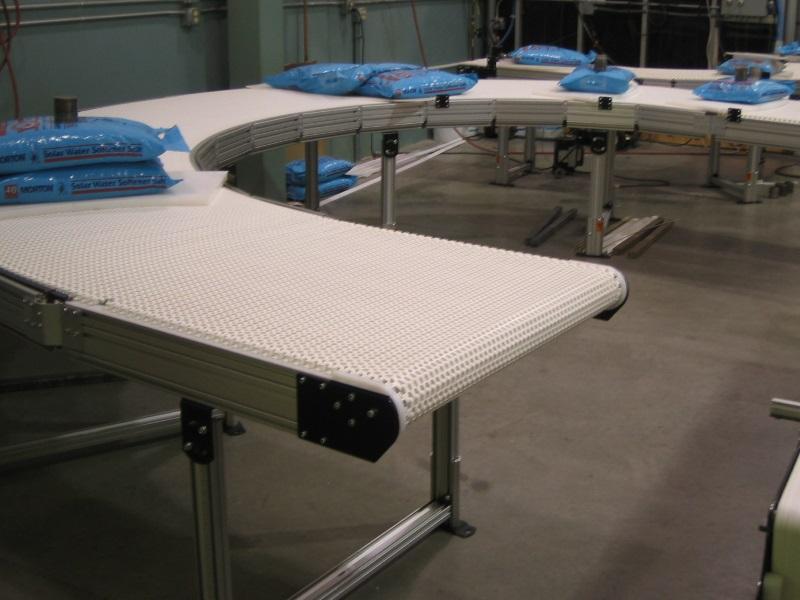 Modular plastic chain belt conveyor systems
