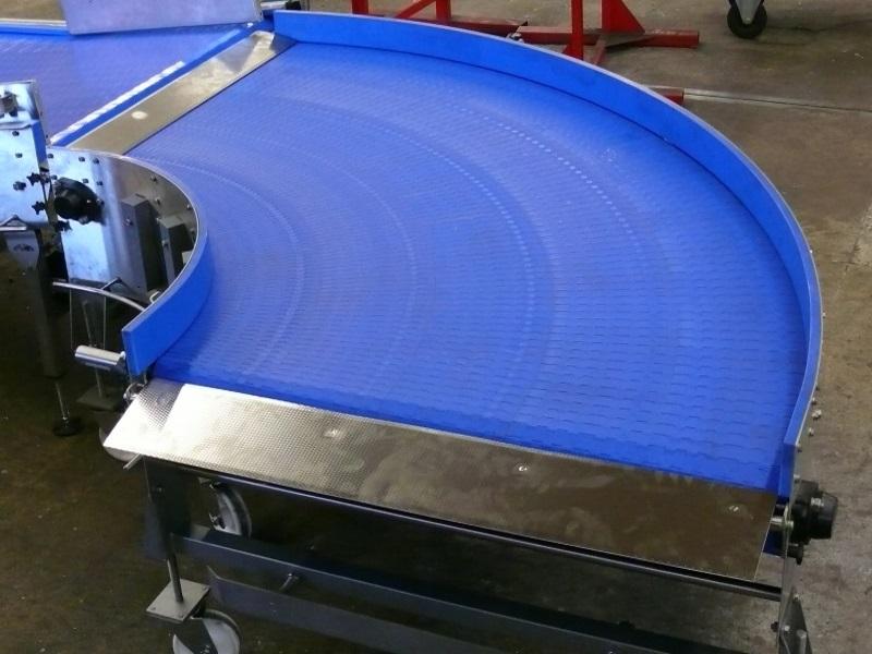 Curved & bend belt conveyor systems
